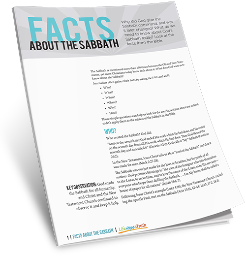 Facts About the Sabbath Study Guide